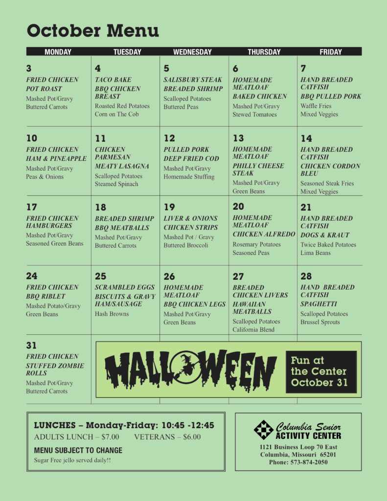 Lunch - Columbia Senior Activity Center